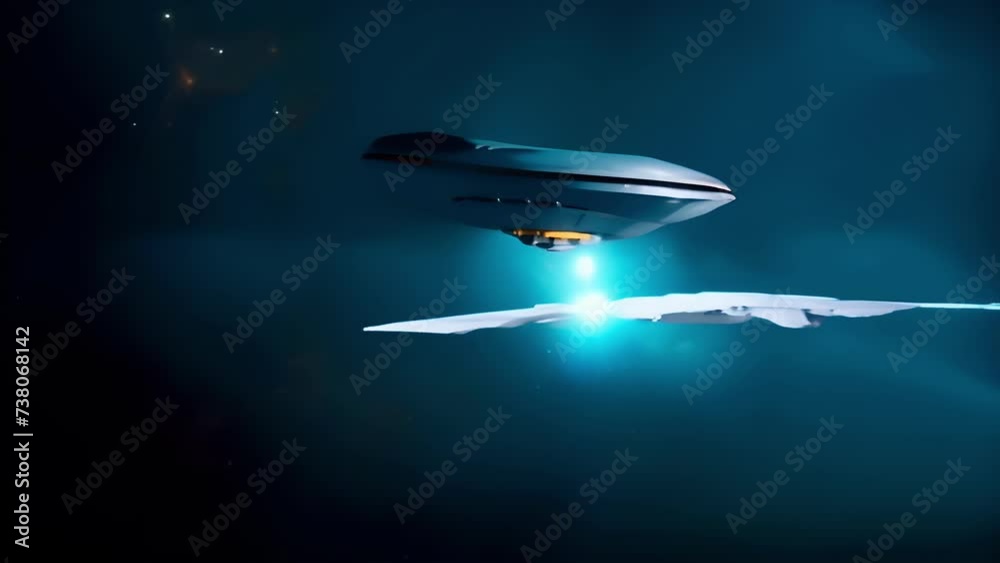 An unidentified flying object hovered in the sky, a mysterious light ...