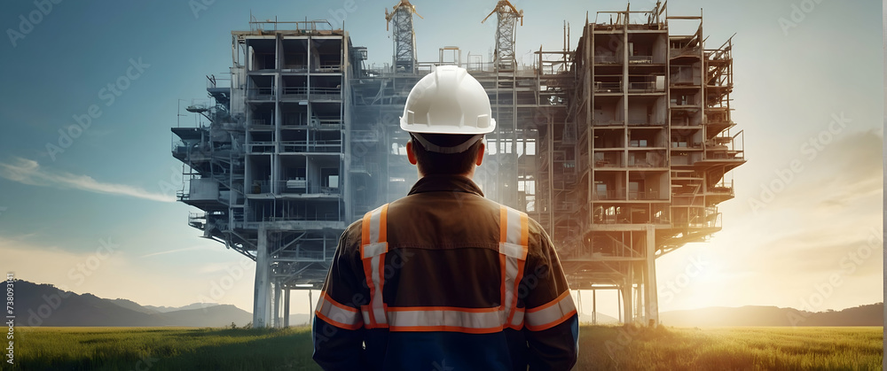 Engineer, engineering, construction, modern construction, building ...