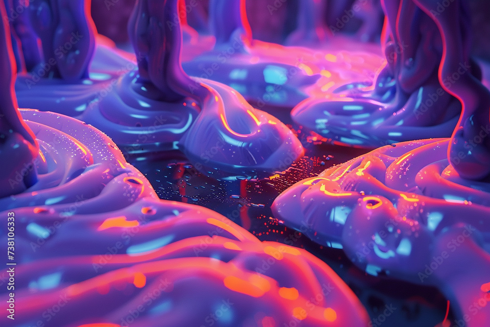 Fashion a captivating background adorned with neon slime patterns and ...