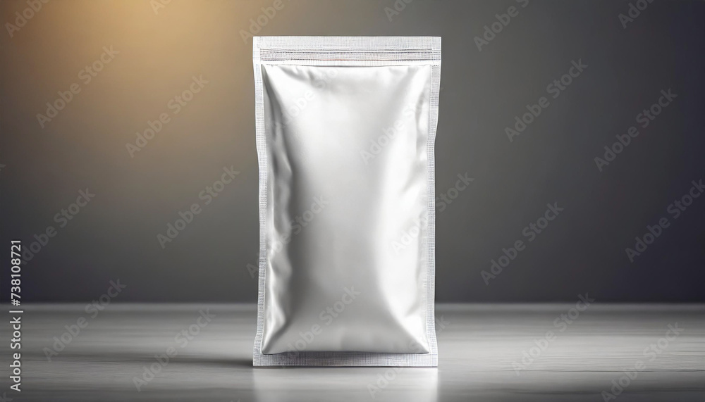 blank stand-up pouch bag mockup for creative designs. White background ...