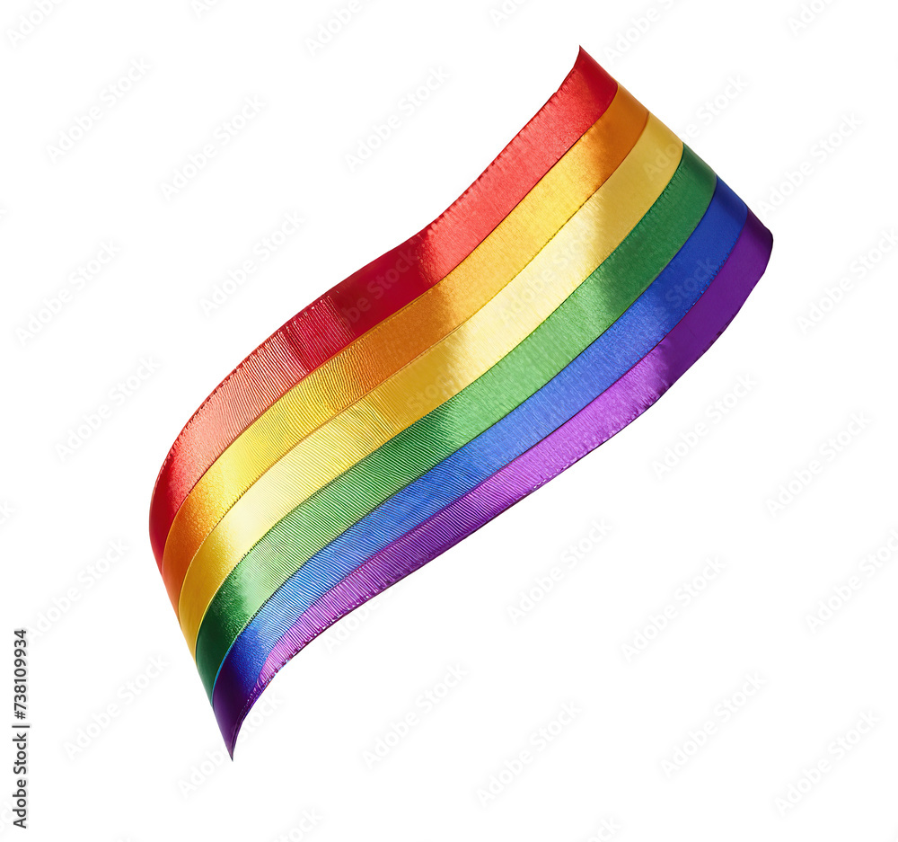 lgbt ribbon isolated on transparent background, element for design ...