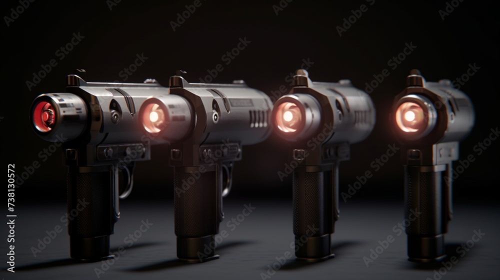 Three variants of gunshot muzzle flashes with two speeds for each ...