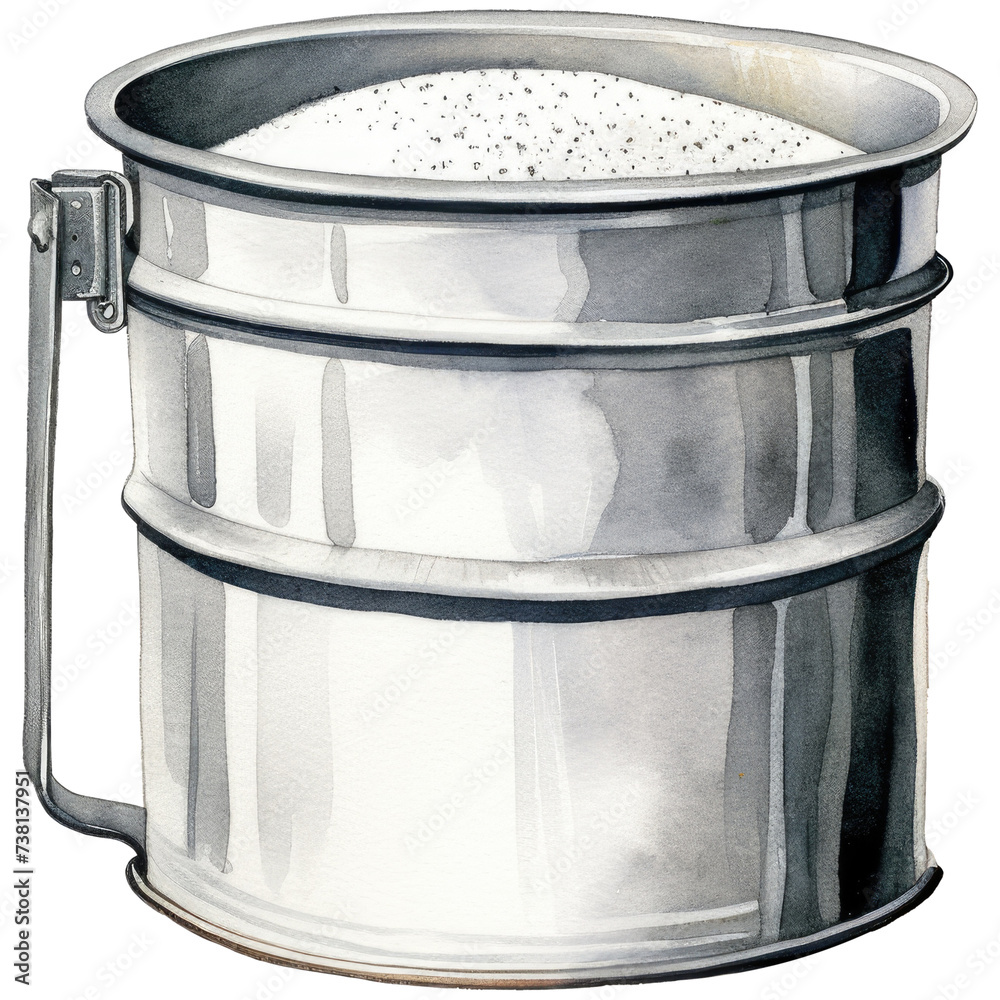 Watercolor flour sifter, isolated on transparent background Stock ...