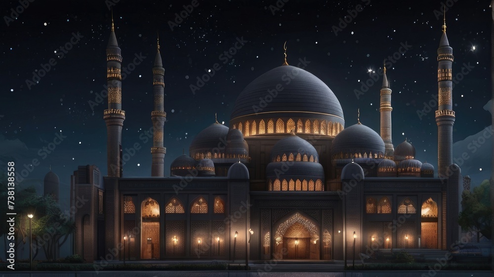 realistic image of poster background for islamic design Stock Photo ...