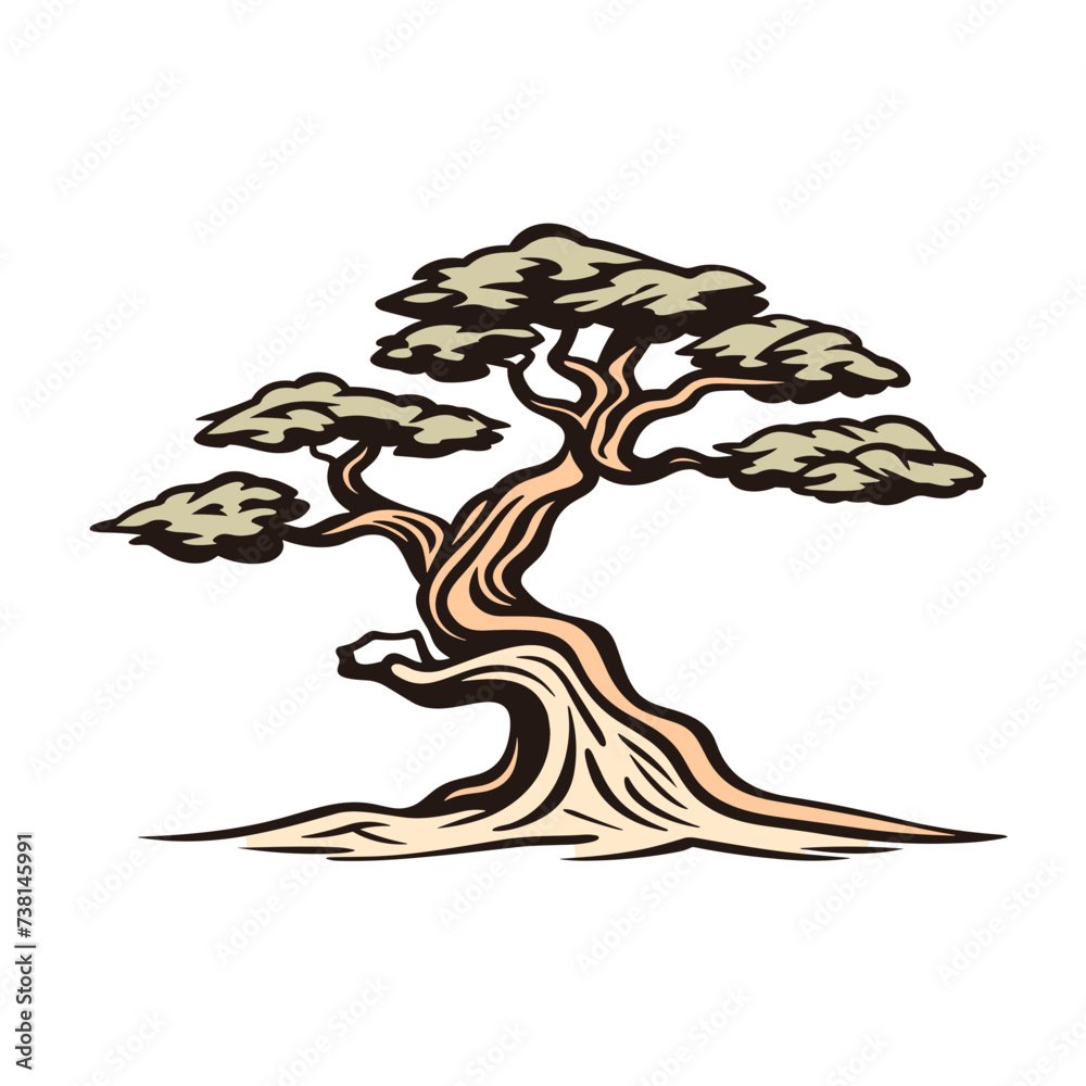 cypress tree vector illustration isolated transparent background logo ...