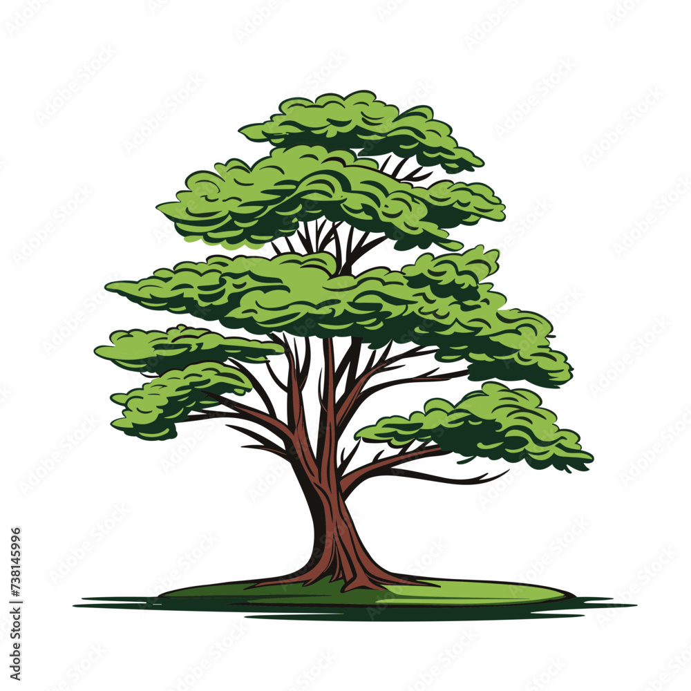 cypress tree vector illustration isolated transparent background logo ...