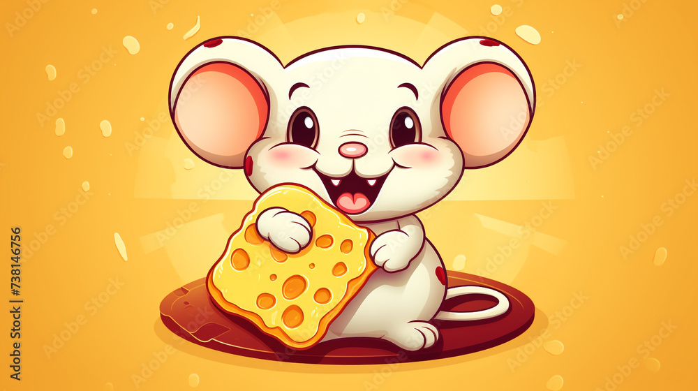 ภาพประกอบสต็อก the mouse's round eyes twinkling with delight, the ...