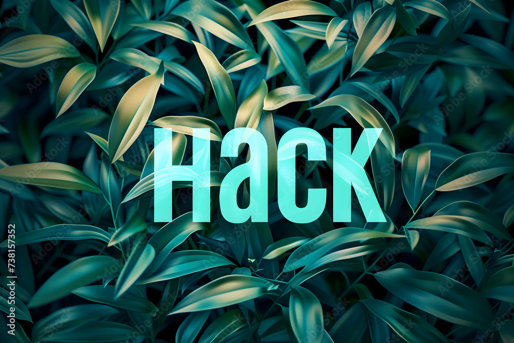 Word “Hack” on digital green wallpaper, Stealing personal information ...