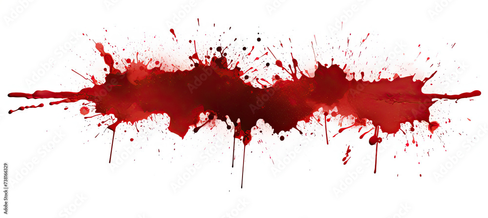 Dark Drops of blood, blood splash, blood spot. Isolated on white ...