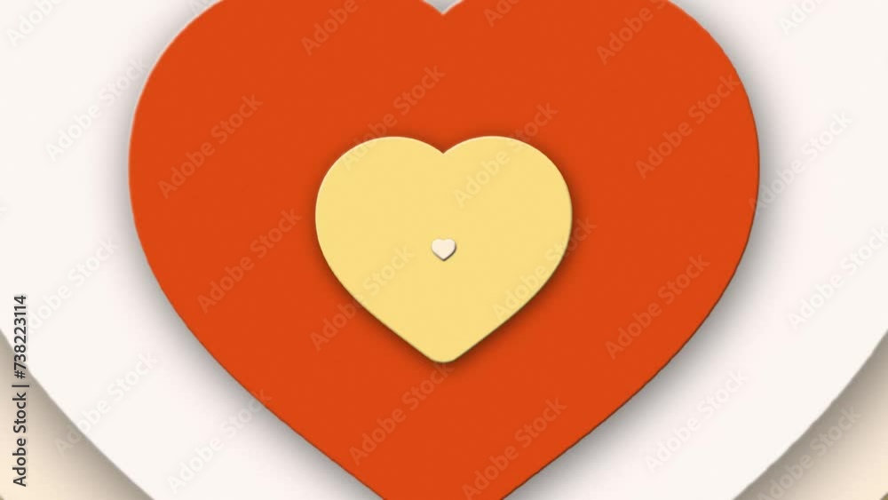 Loop Optical Illusion Heart Background Moving Hypnotic Heart Pattern in ...