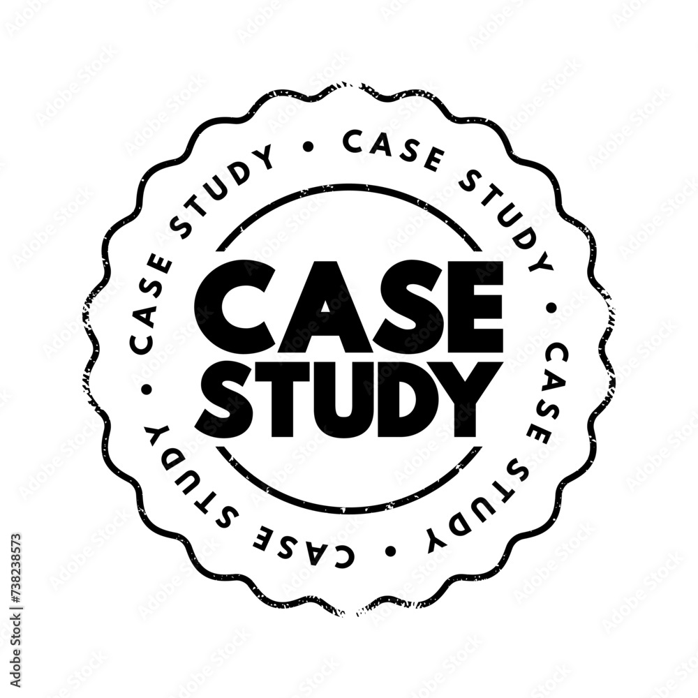 Case Study - detailed study of a specific subject, text concept stamp ...