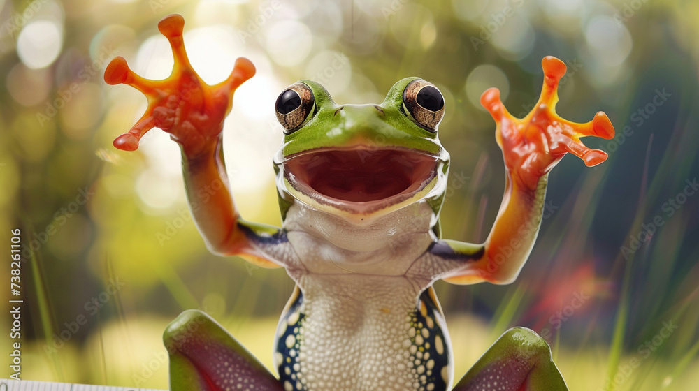 Leap Day Frolic: A Joyful Frog Celebrates in the Sunny Calendar ...