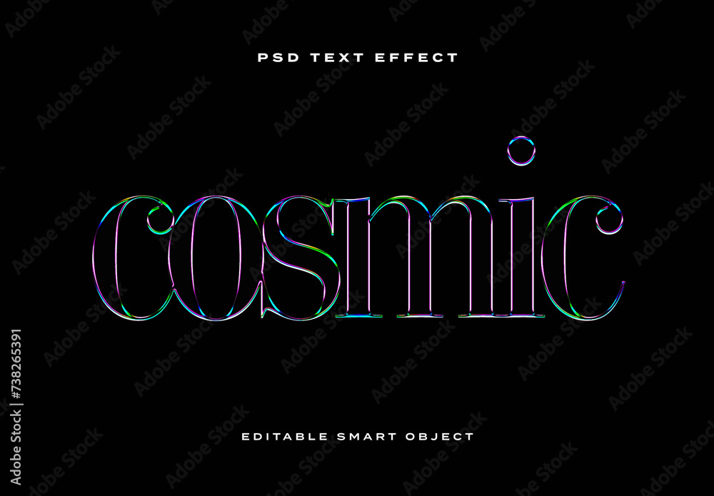 Color Chrome Text Effect Stock Template | Adobe Stock