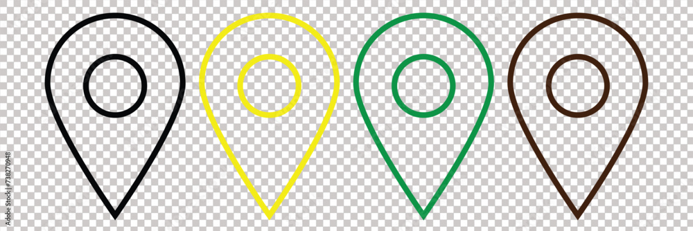 location vector icon . point illustration sign collection. position ...