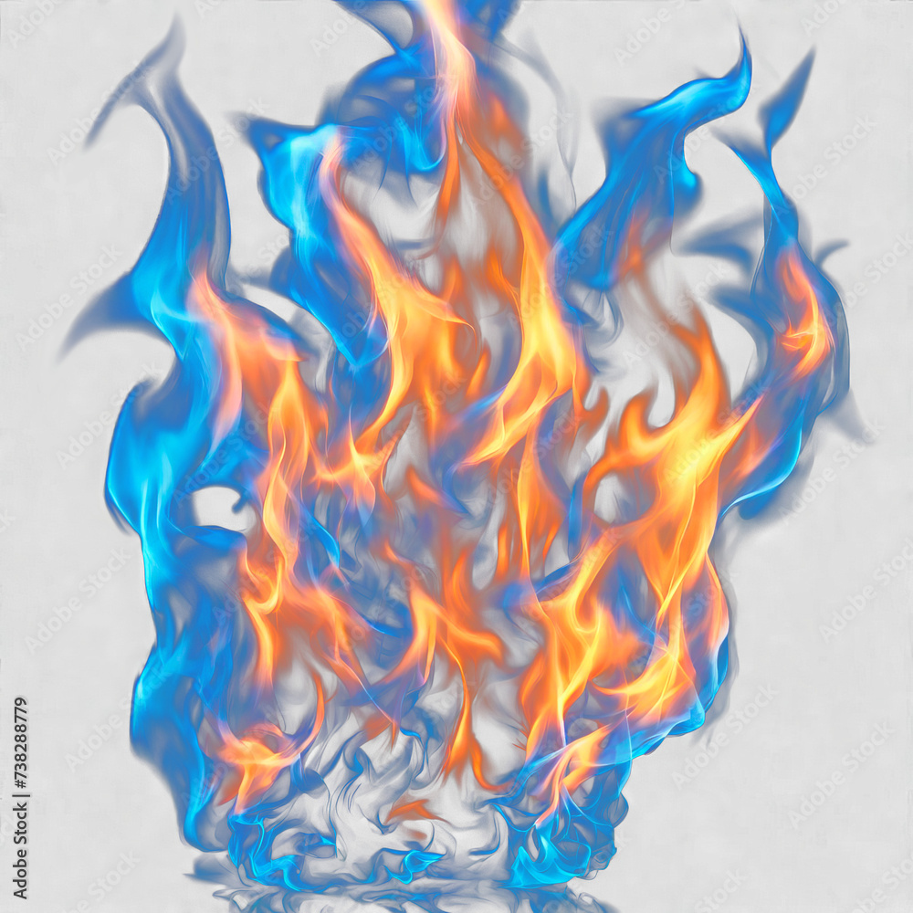 Tipos diferentes de fuego, lila, azul, verde, amarillo, naranja, rojo y ...