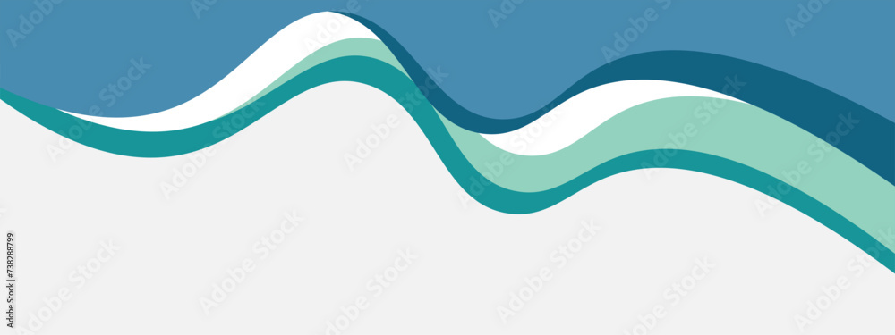 Vecteur Stock Abstract steel blue and teal banner template with dynamic ...