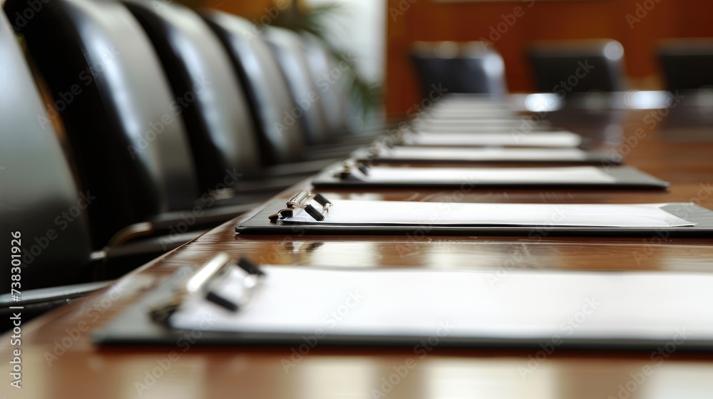 An organized and professional indoor meeting space featuring a sleek ...