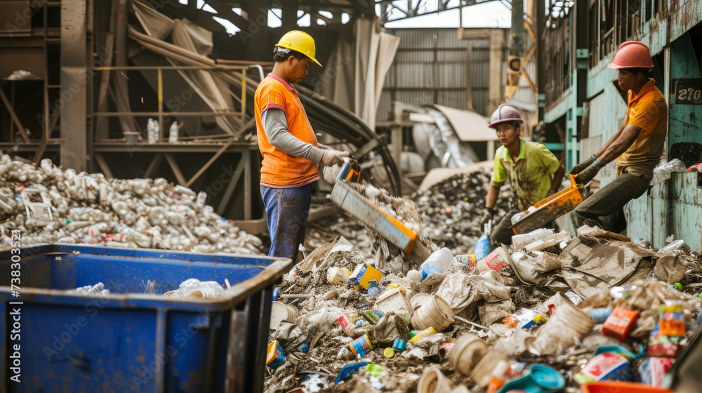 Amidst the litter and pollution, a group of bluecollar workers don ...