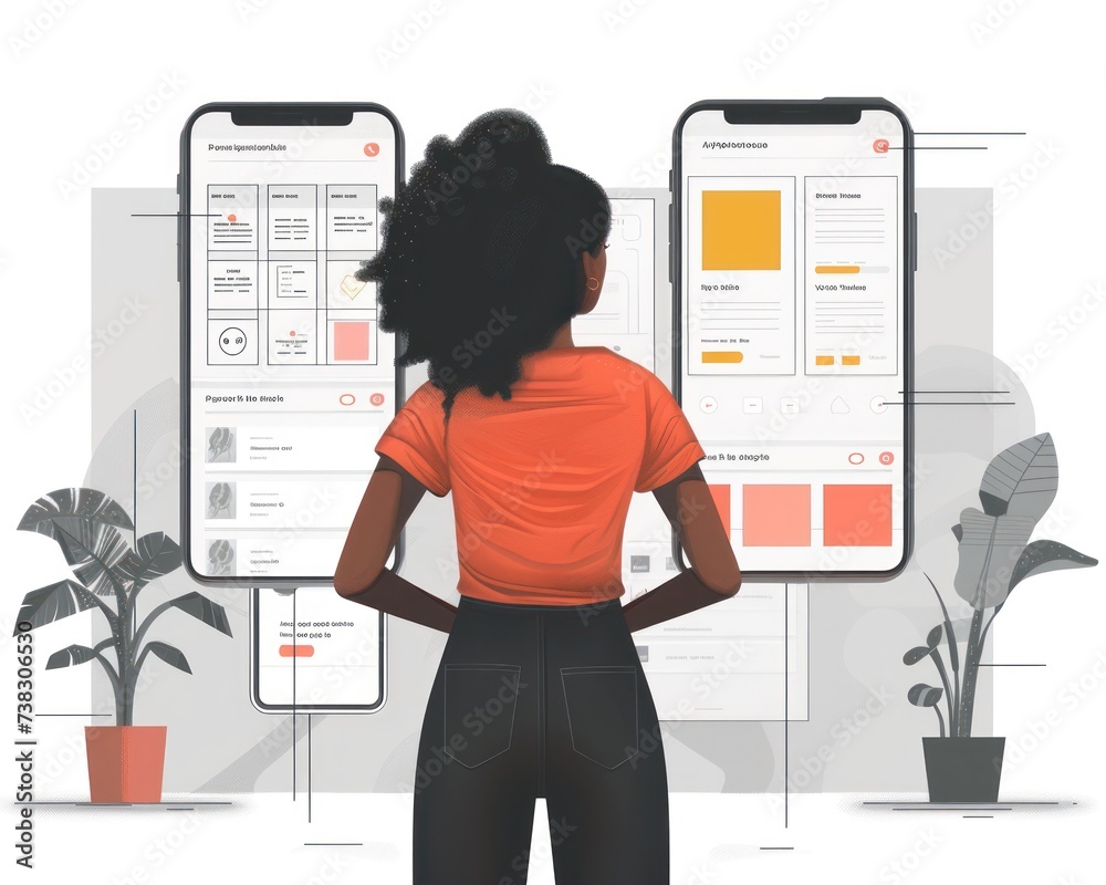Mobile-first design principles visual, focusing on responsive and ...