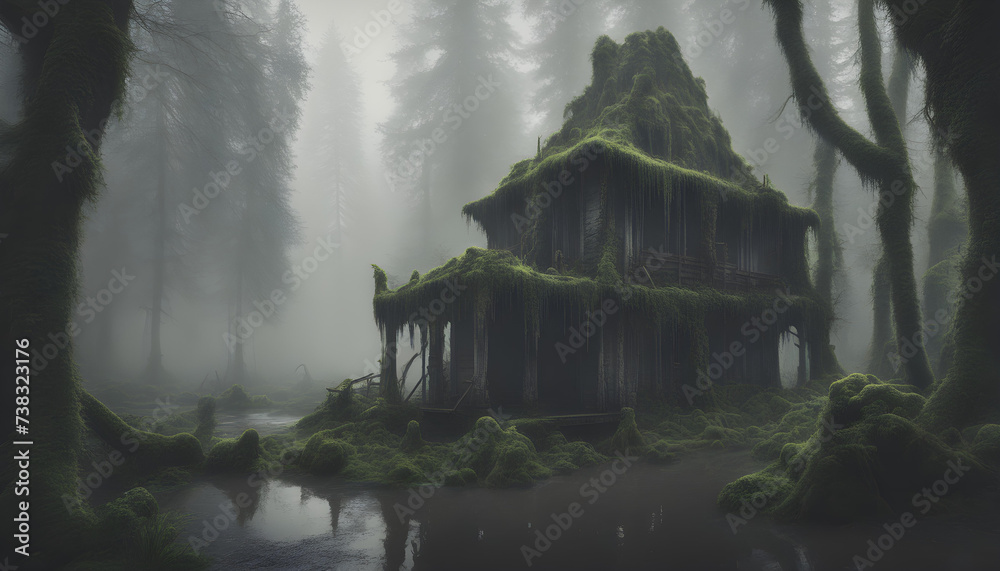 Captivating Pacific Northwest Swamp: Lovecraftian Architecture Ruins ...