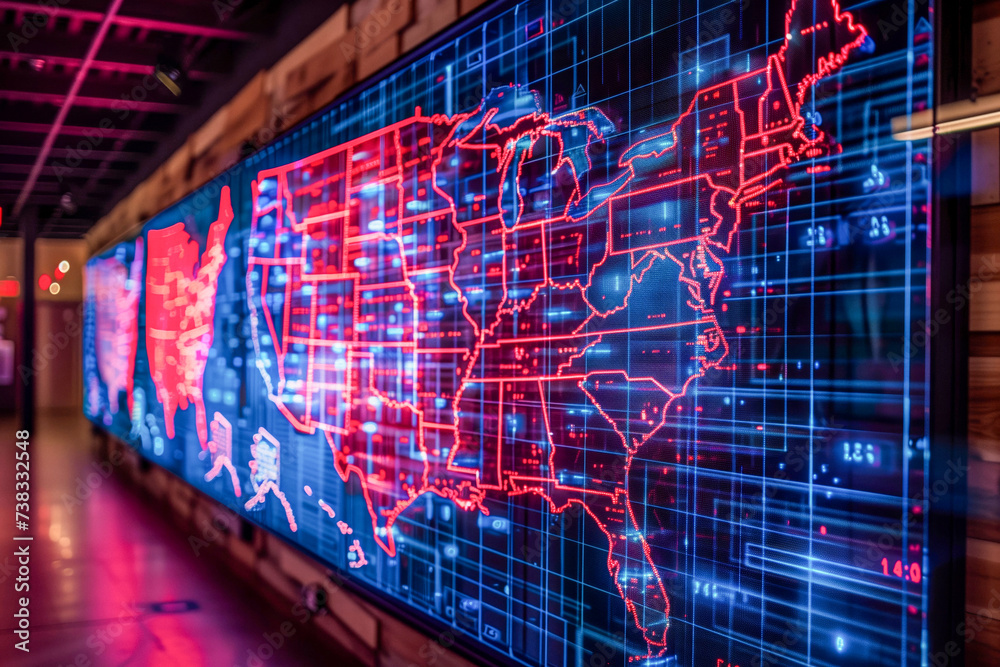 Election results political map of the USA Stock Photo | Adobe Stock