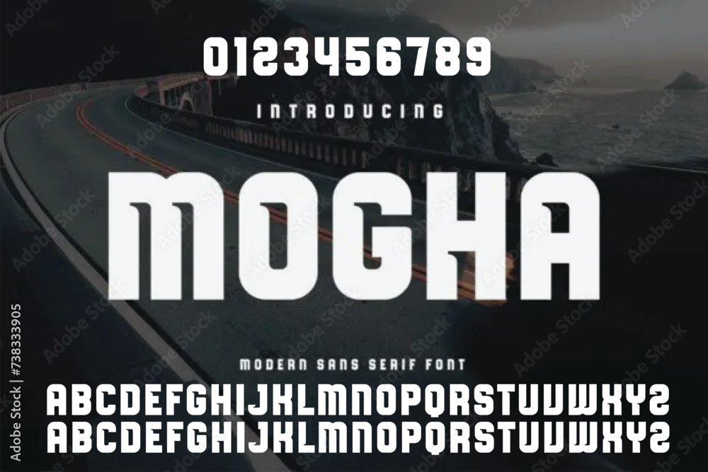 Abstract digital modern alphabet fonts. Typography technology ...