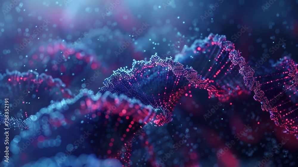 Visualizing Genetics: 3D DNA Helix – An Artistic Exploration of Medical ...