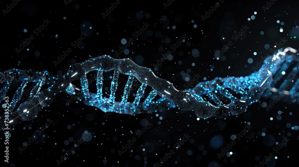 Genetic Wonder: 3D DNA Double Helix Strand – A Fascinating Dive into ...