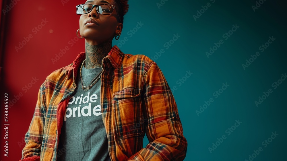 gat homosexual man with the colors of the lgbt flag, posing Stock Photo ...