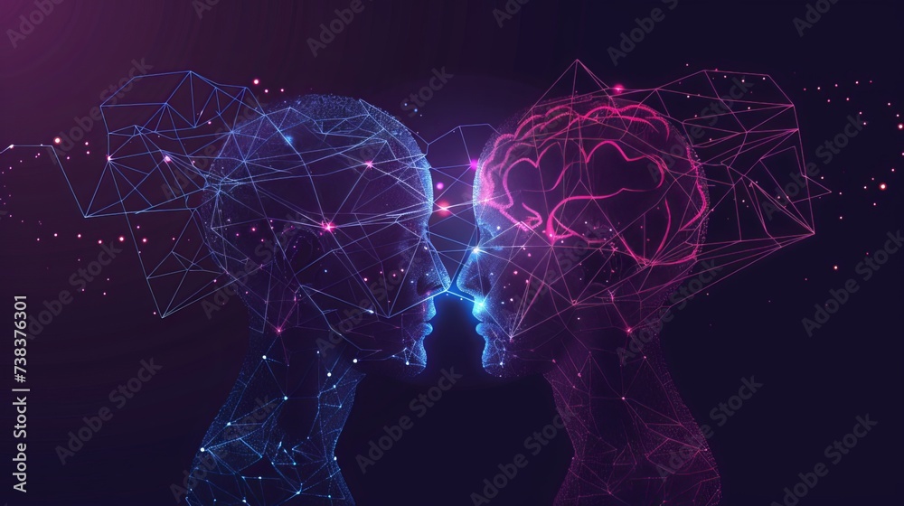The mental health concept is depicted through a vector illustration ...