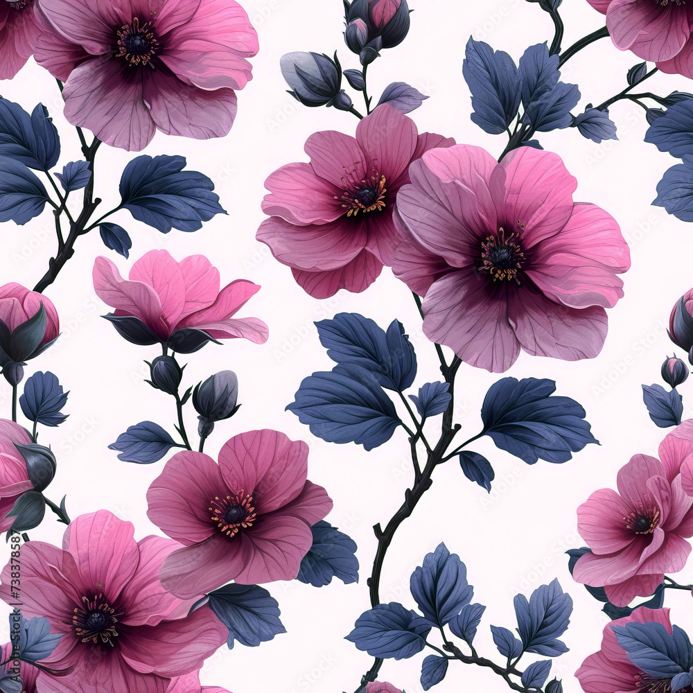 Tile with flowers as background and to fill areas in soft colors, ai ...