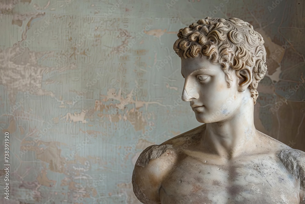 Classical greek sculpture depicting an idealized male figure Showcasing ...