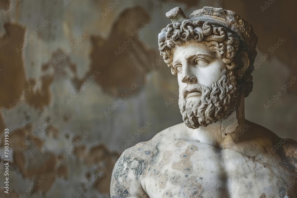 Classical greek sculpture depicting an idealized male figure Showcasing ...