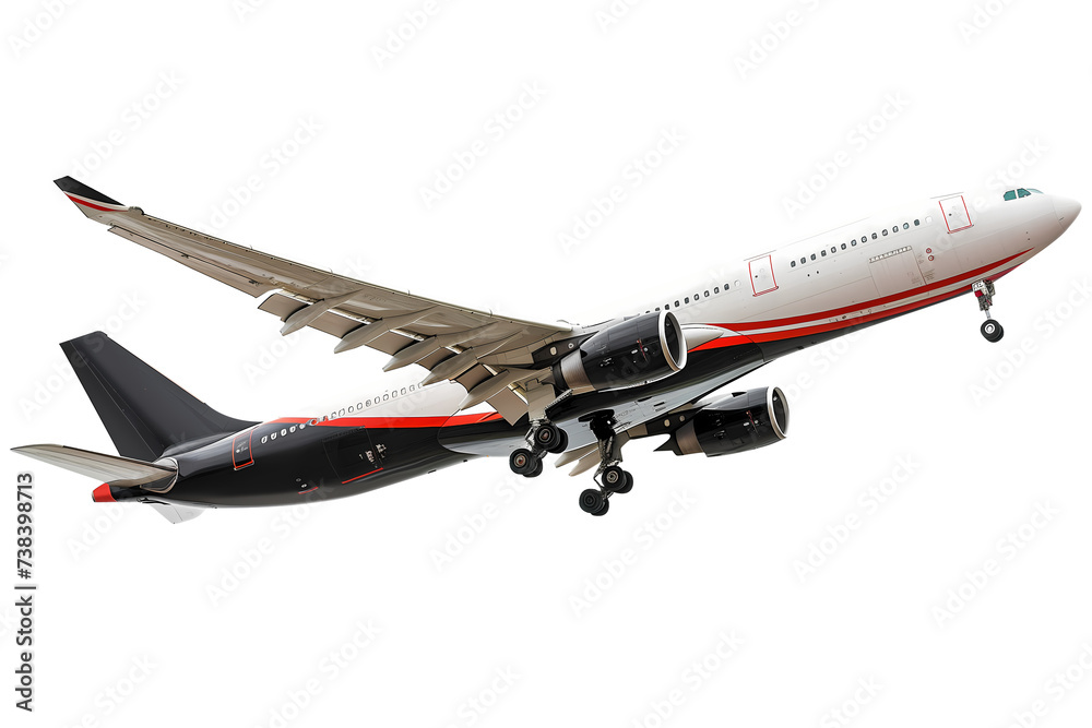 Side View Of a plane PNG taking Off isolated on White and transparent ...