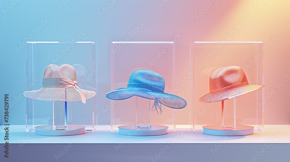 HAT MILLINERY STAND CLEAR ACRYLIC HAT STAND MILLINERY Shop Window ...