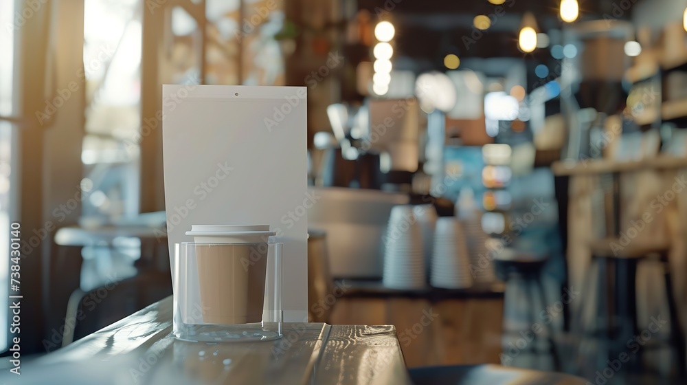 Blank flyer mockup glass plastic transparent holder isolated Plain ...