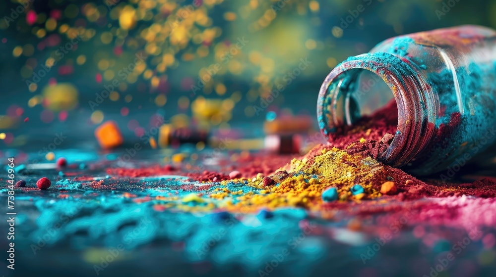 Colorful powder splash explosion dust paint wallpaper background Stock ...