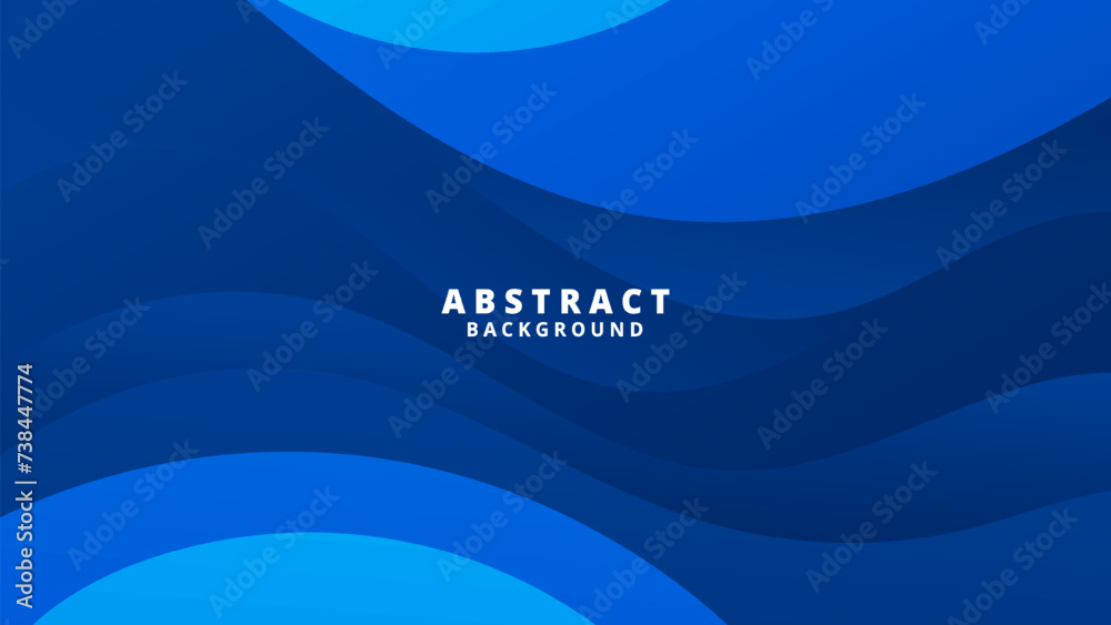 Abstract blue Background with Wavy Shapes. flowing and curvy shapes ...