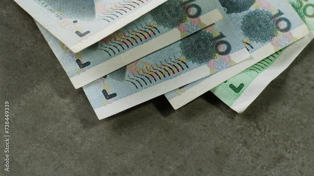 Detailed close up of 10 Yuan, the Chinese currency. 10 Renminbi the ...