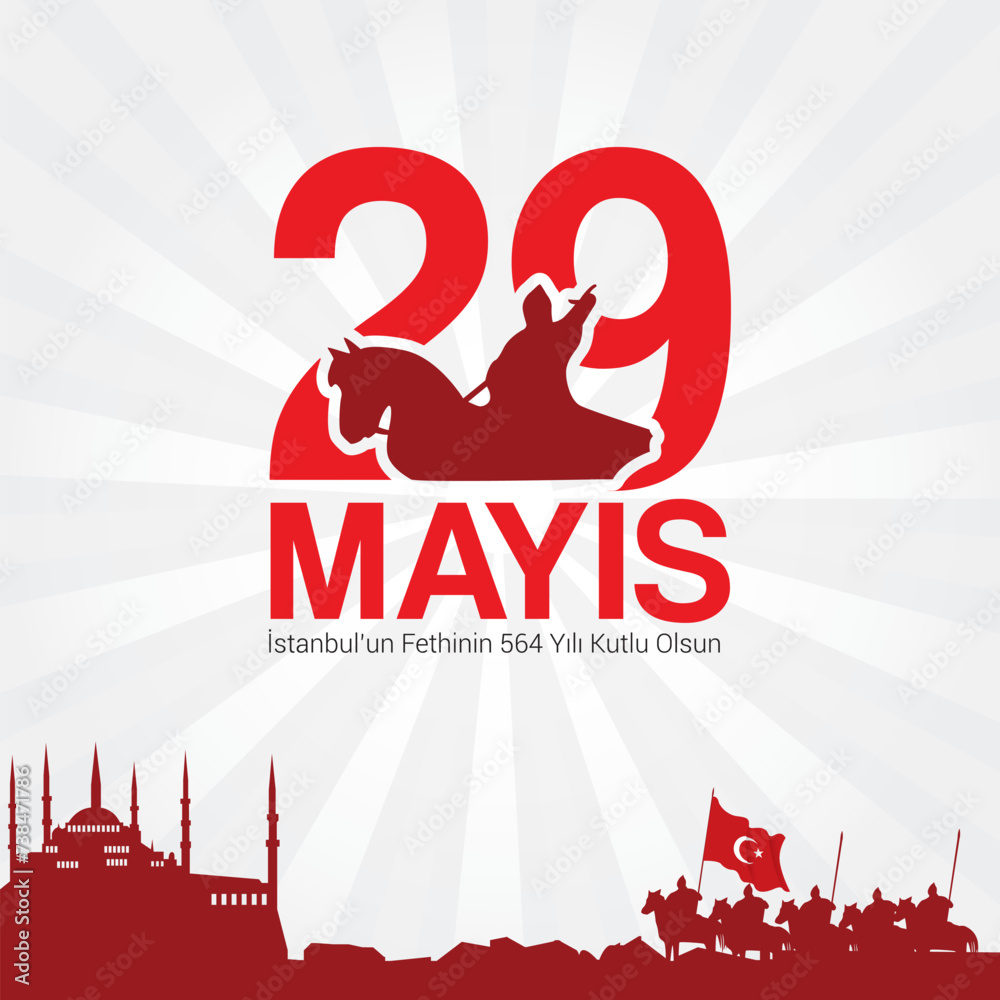 29 Mayis Istanbul kutlu olsun vector illustration. 29 Mayis Istanbul ...