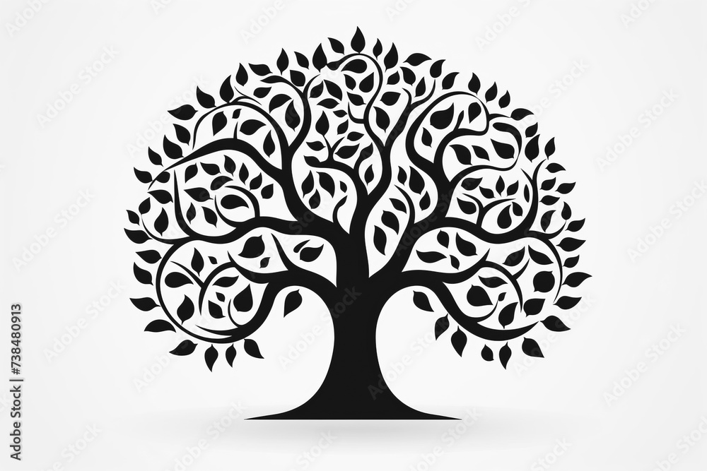Abstract Vibrant Tree Roots, Logo Design Inspiration Stock Illustration ...