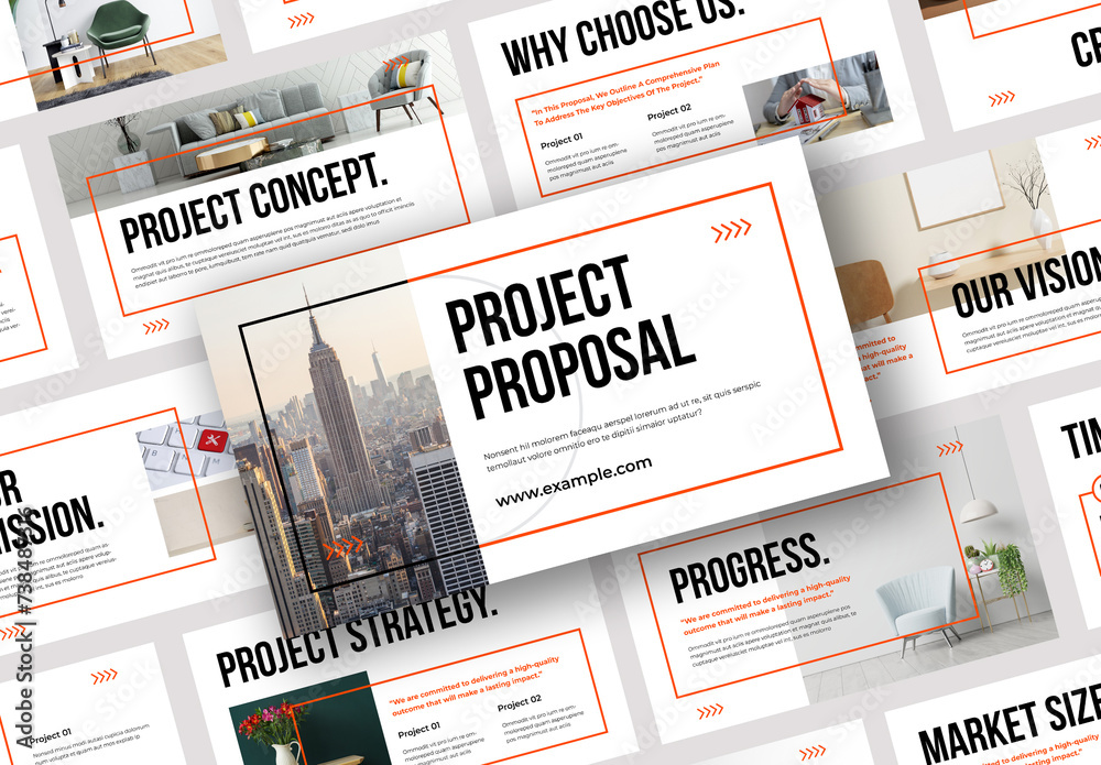 Project Proposal Presentation Design Stock Template | Adobe Stock