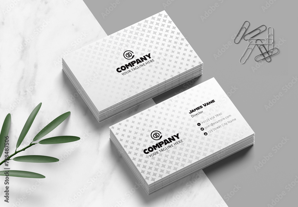Business Card Layout Stock Template | Adobe Stock