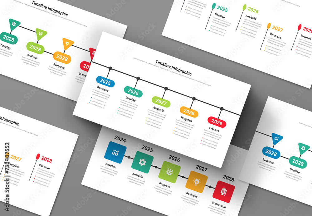 Timeline Infographic Template Stock Template | Adobe Stock