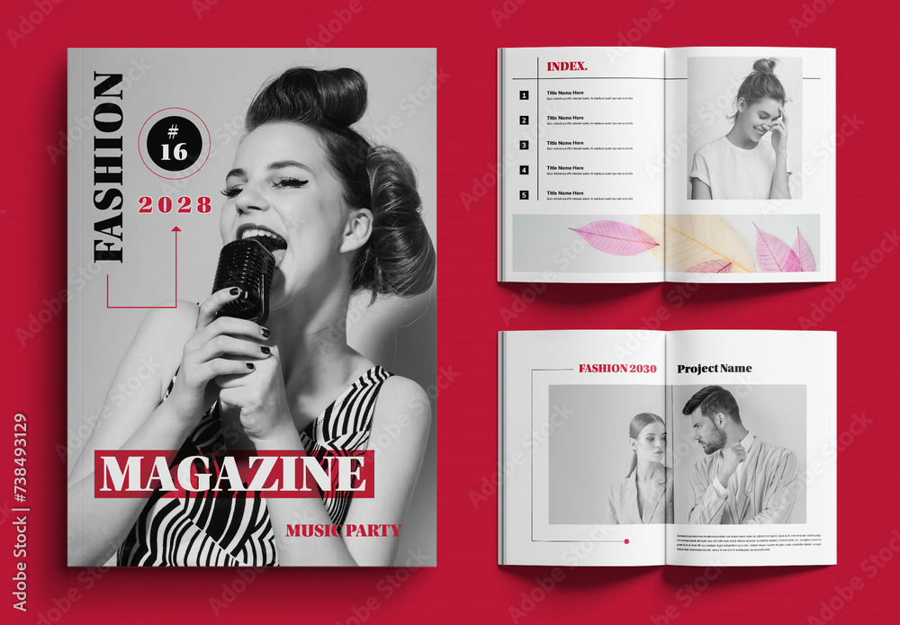 Fashion Magazine Design Stock Template | Adobe Stock