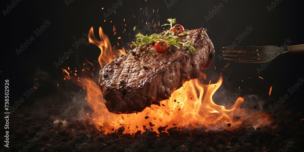 slices of roast beef on a fresh red table, processed roast beef and so ...