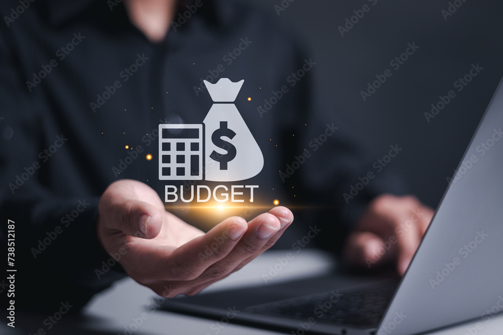 Budget and financial planning concept. Calculate company income and ...