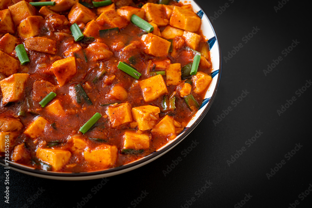 Mapo Tofu - The traditional Sichuan dish of silken tofu and ground beef ...