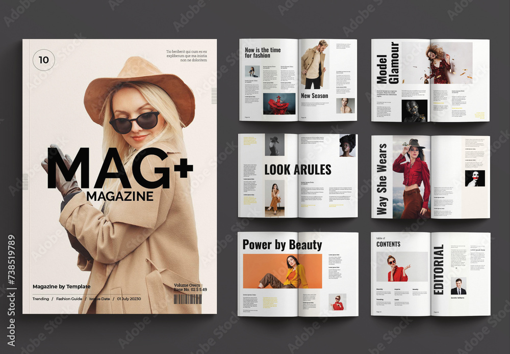 Magazine Template Stock Template | Adobe Stock