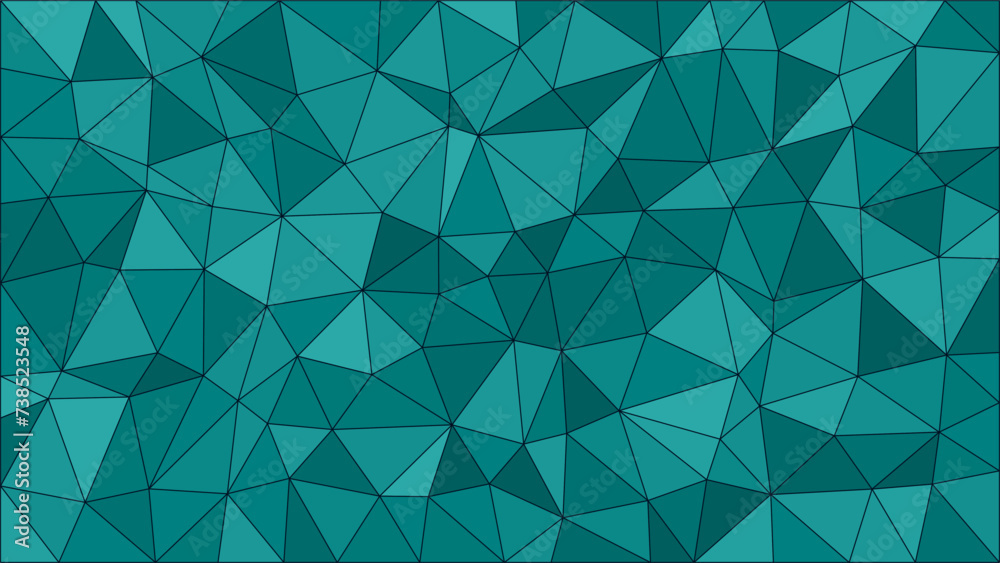 Shades of Teal Color Asymmetrical Geometry With Dark Lines Wallpaper ...